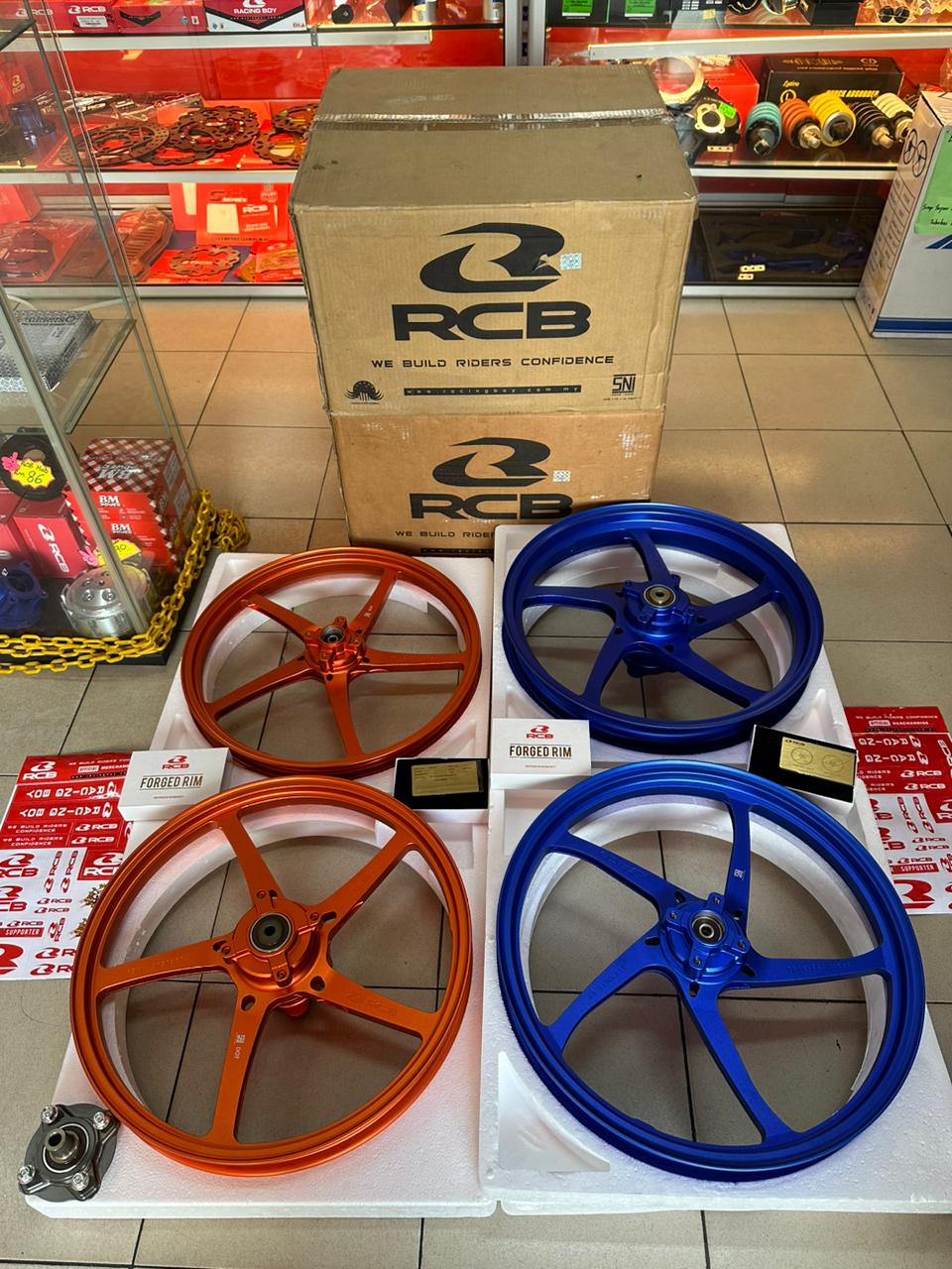 RCB FG525 ORIGINAL FORGED RIM Y15 Y15ZR Y16 Y16ZR LC5S / Y125ZR 135LC 5S 185/250-17 160/160-17 ...