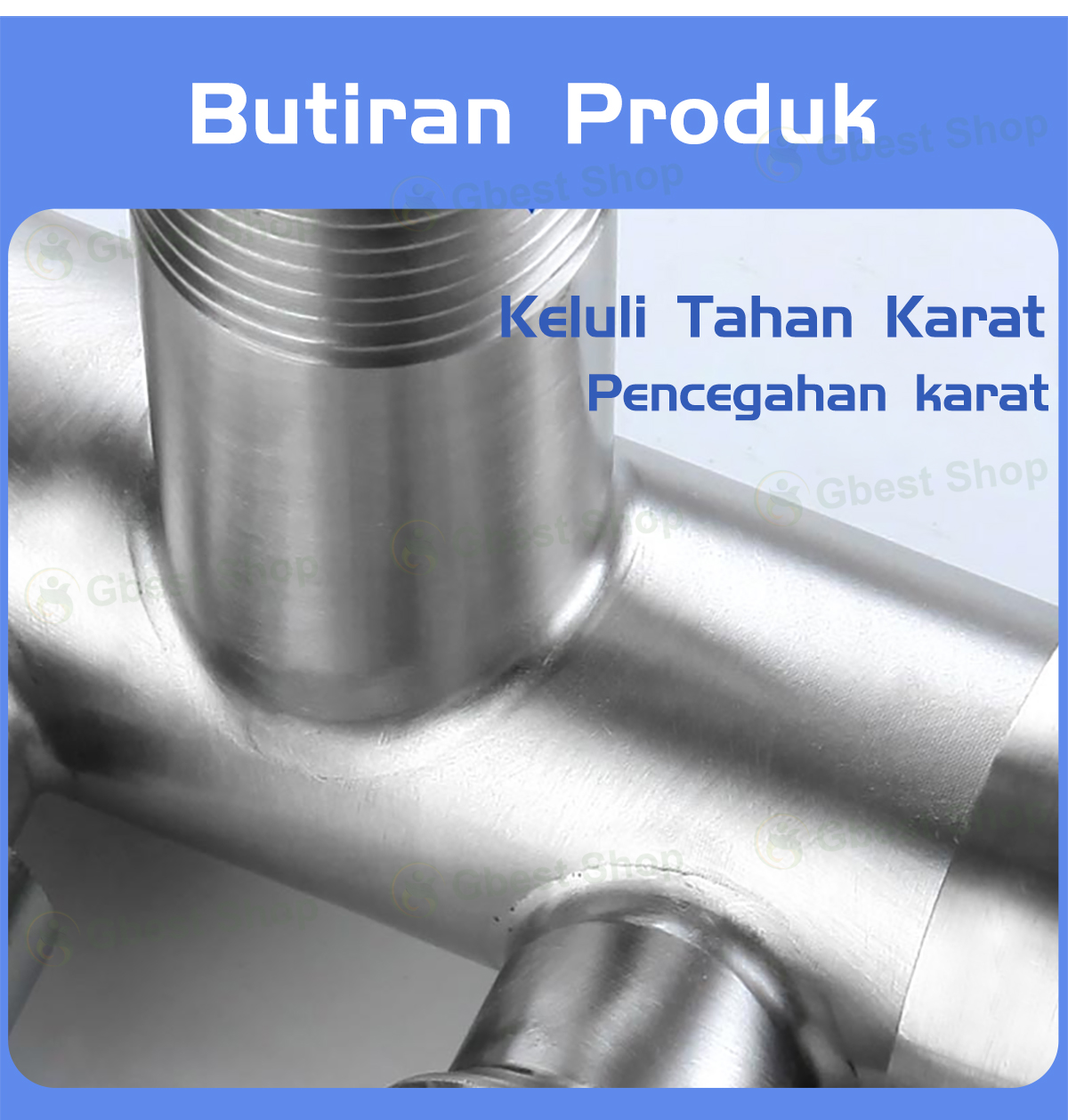 Stainless Steel Two way Angle Valve Kitchen Bathroom Toilet double head ...