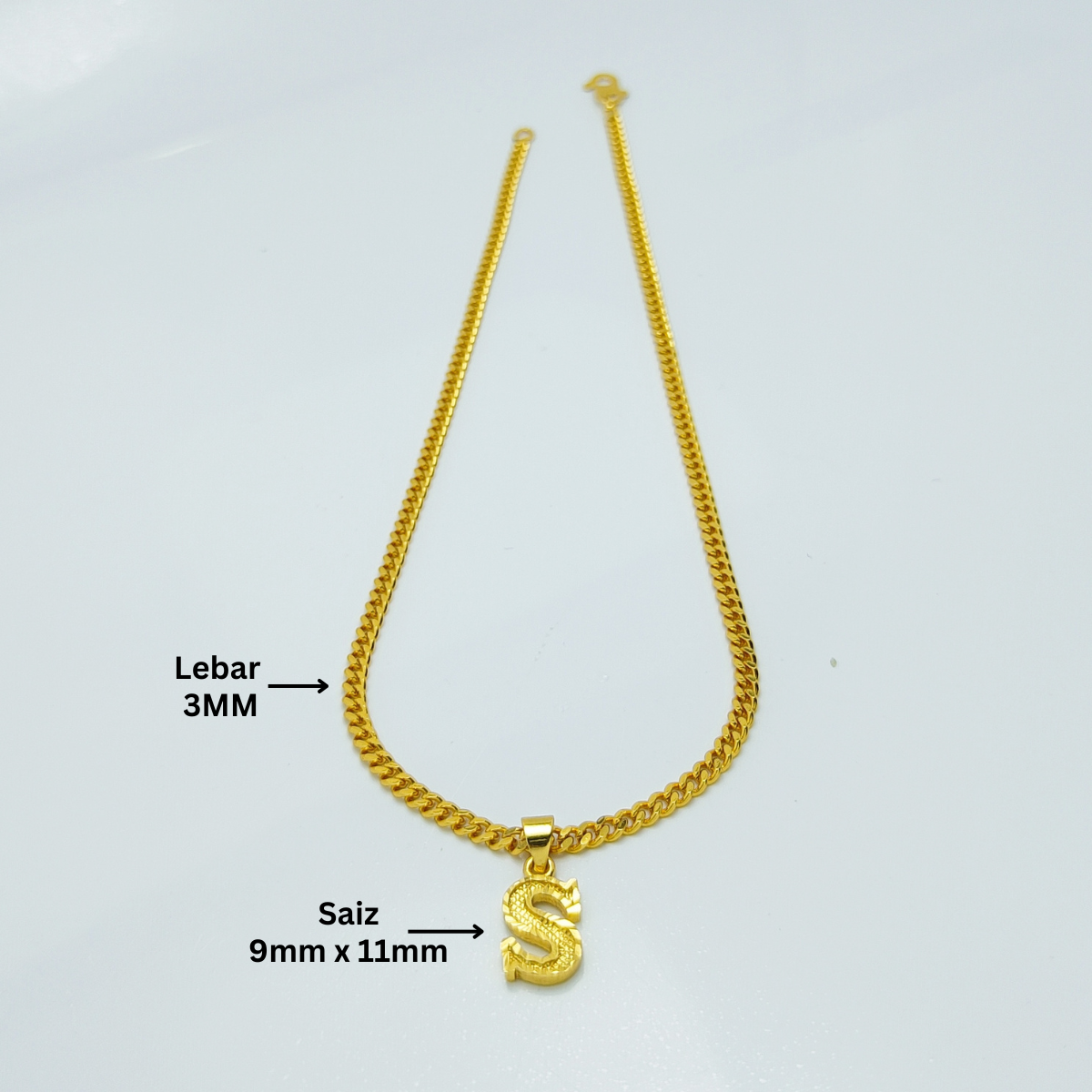 Necklace Rantai Leher Loket Huruf Emas Loket Rantai Leher Perempuan Emas Bangkok | Shopee Malaysia