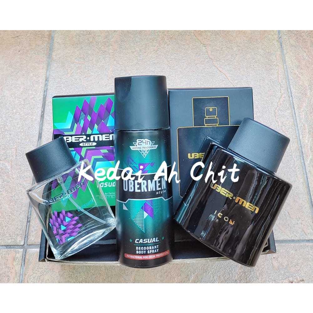UBERMEN Perfume Gift Set - Well Wrapped Hantaran Style + Handmade ...