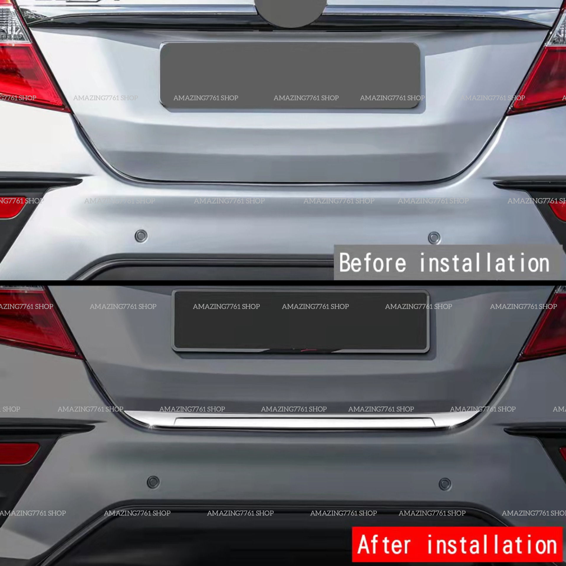 AMAZING PERODUA BEZZA 2016-2024 CHROME REAR TAIL GATE TRIM GARNISH REAR ...