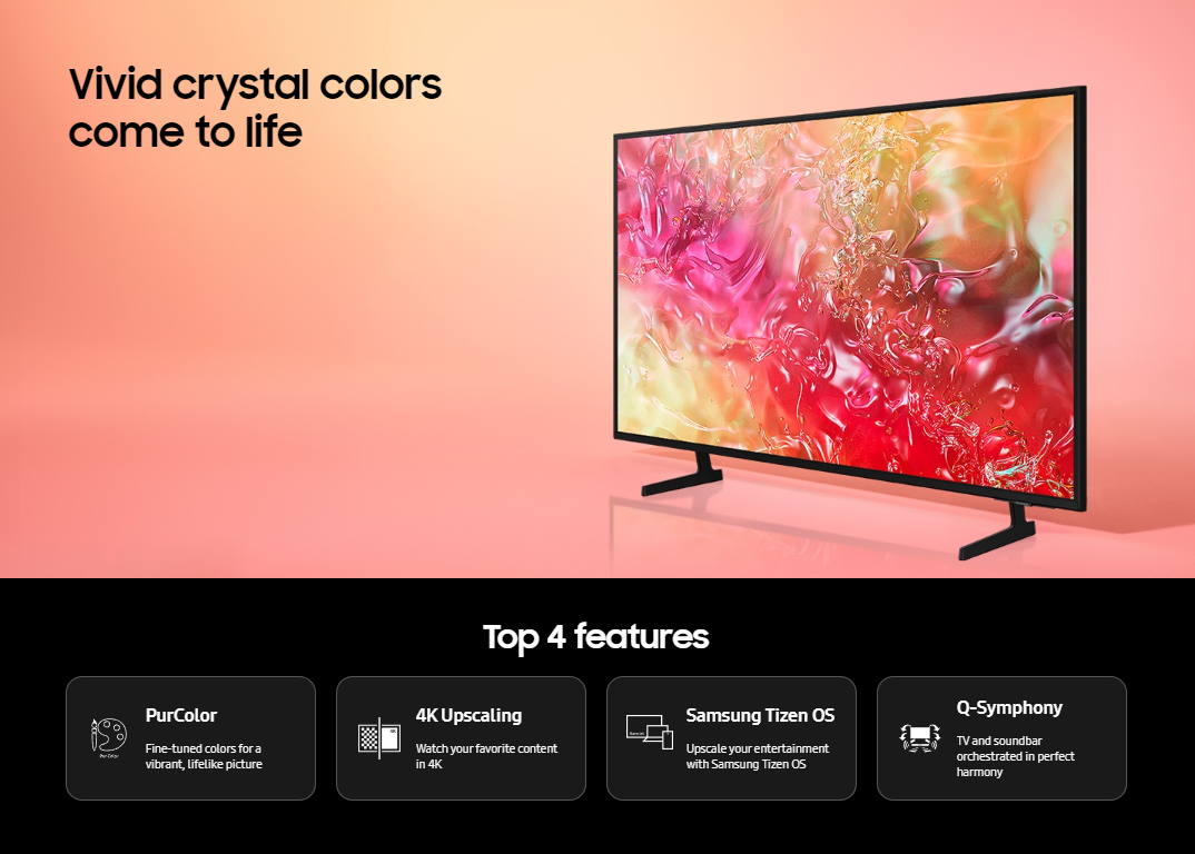 SAMSUNG 65" DU7000 Crystal UHD 4K Smart TV UA65DU7000 | Shopee Malaysia