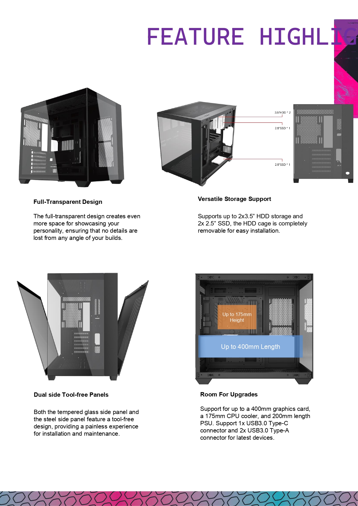 Cooler Master CD600 Versatile Seaview PC Case - Black/White | Shopee ...