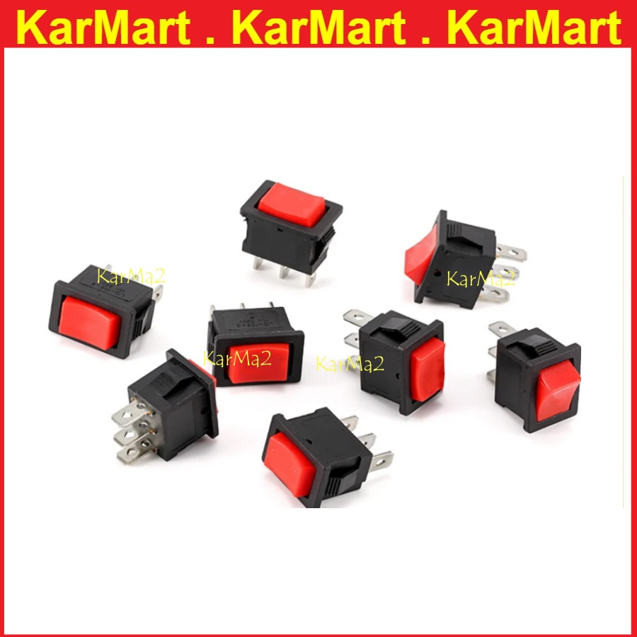3 Pin Rocker Switch On/Off Mini Power Switch 3A 250V 6A/250V 10A 125V ...