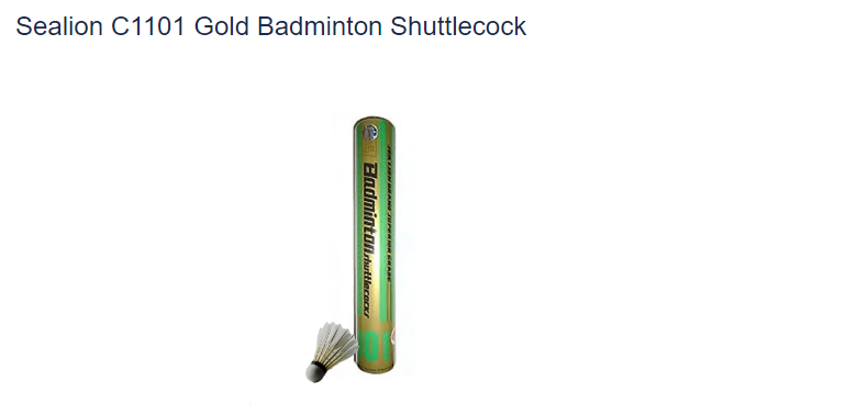 Sea Lion C1101 GOLD - 4.8 Speed 1 Tube Dozen / 12 Shuttlecock For ...