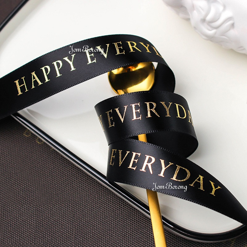 (41M) 2.5CM HAPPY EVERYDAY Ribbon2.5CM HAPPY EVERYDAY Ribbon Reben ...