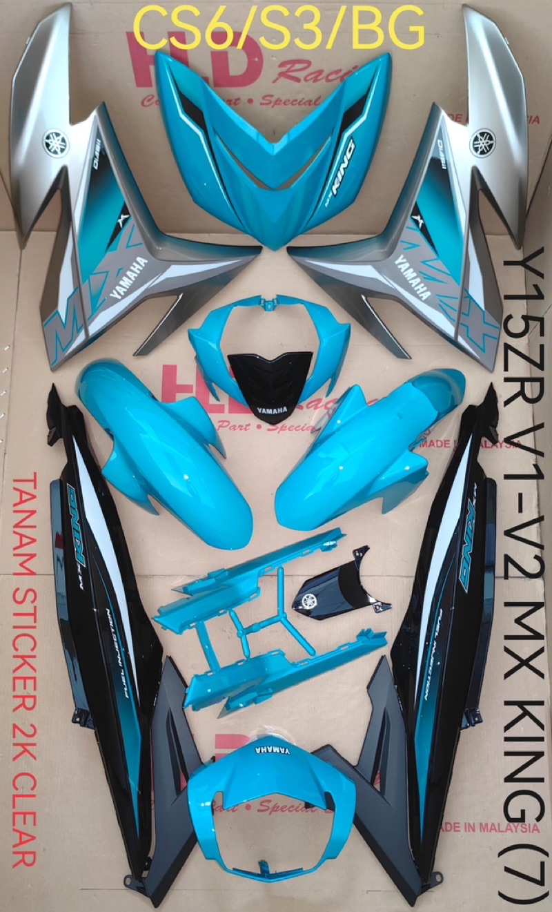 COVERSET COVER SET TANAM (HLD RACING) STICKER TANAM Y15 Y15ZR V2 MX ...