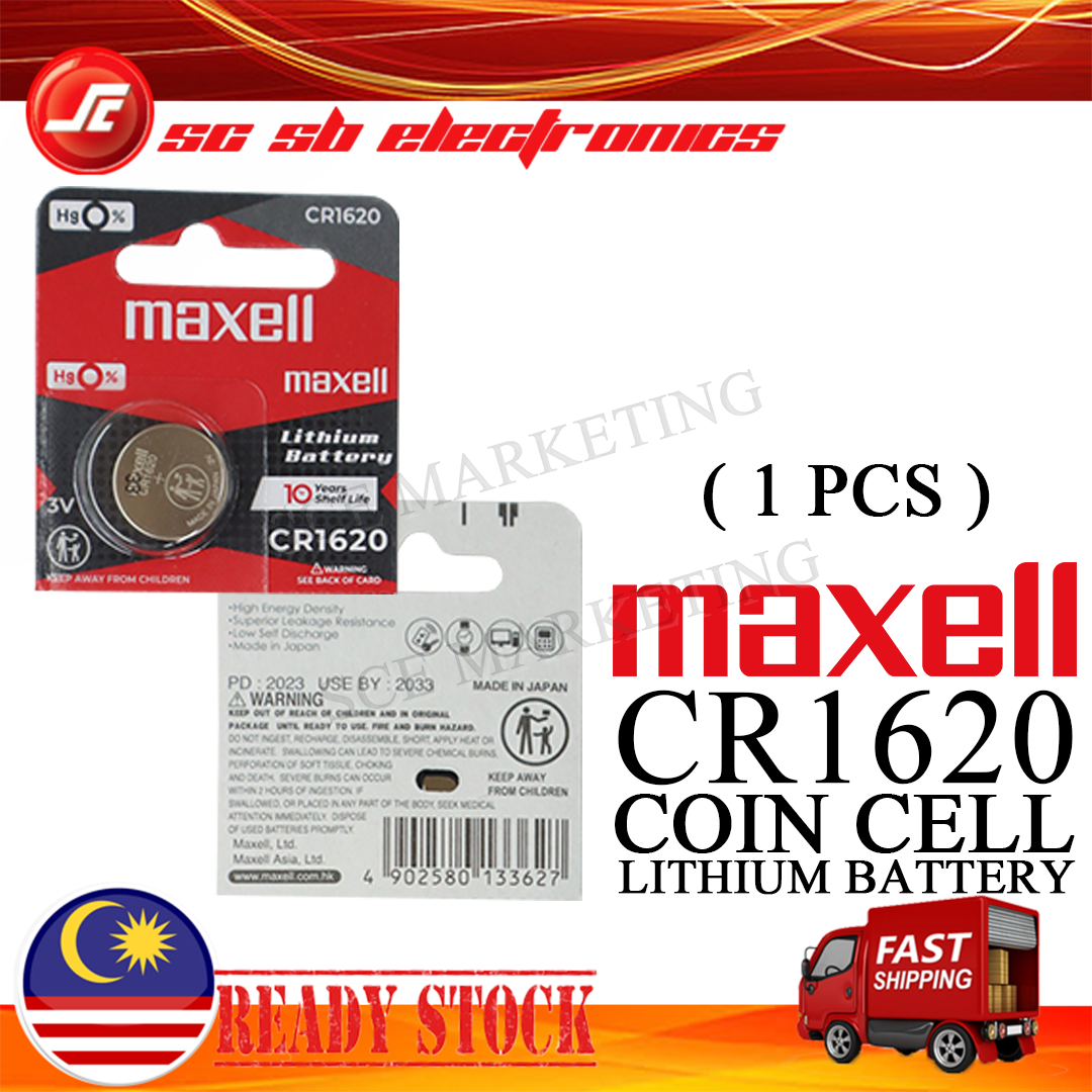 CR1620 ORIGINAL GENUINE Maxell Japan Coin Cell Lithium Battery 3V ...