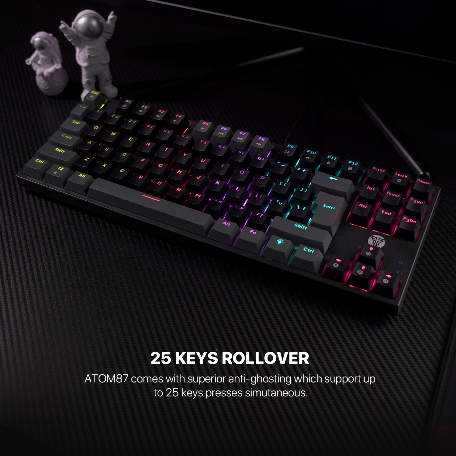 Fantech ATOM TKL MK876v2 Double Injection Keycaps , Full Size Form ...