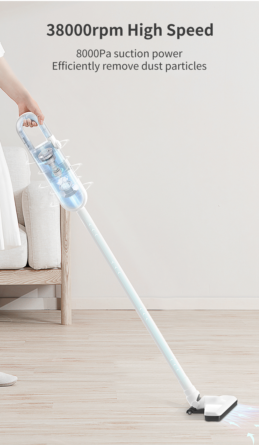 Simplus Vacuum Cleaner Cordless|0.85kg Lightweight|8,000Pa Suction ...