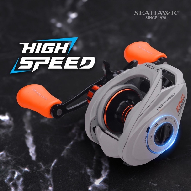 SEAHAWK ZING CAST 103HSL ZC602MB Baitcast Reel & Rod Mesin Joran ...