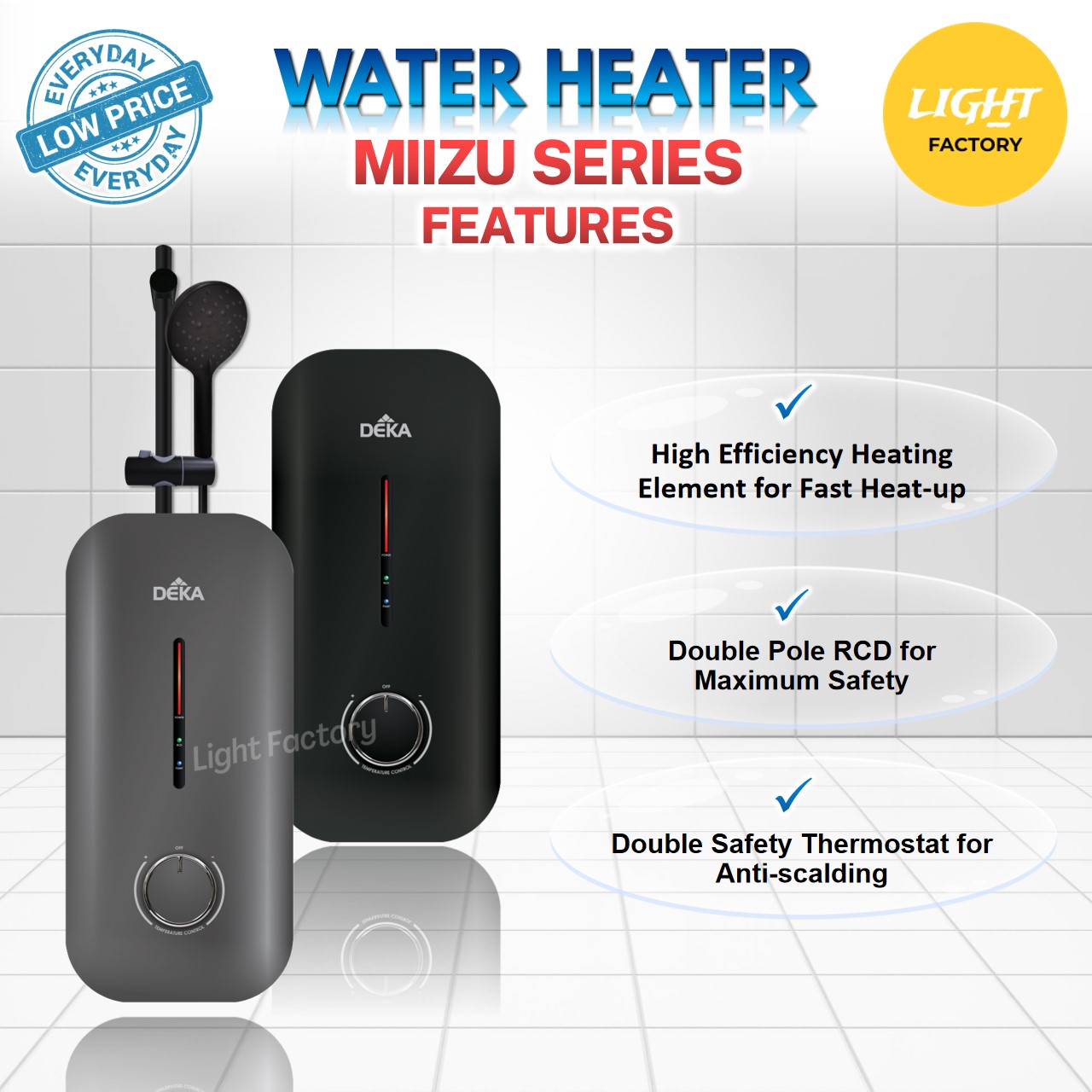 🔥NEW MODEL🔥DEKA MIIZU 90 DC Silent Inverter Pump Instant Heat Water ...