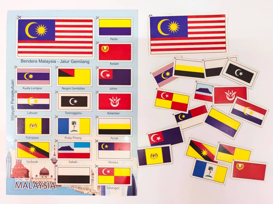 Merdeka Malaysia State Flag Of Malaysia Sticker A5 Size Sticker DIY ...