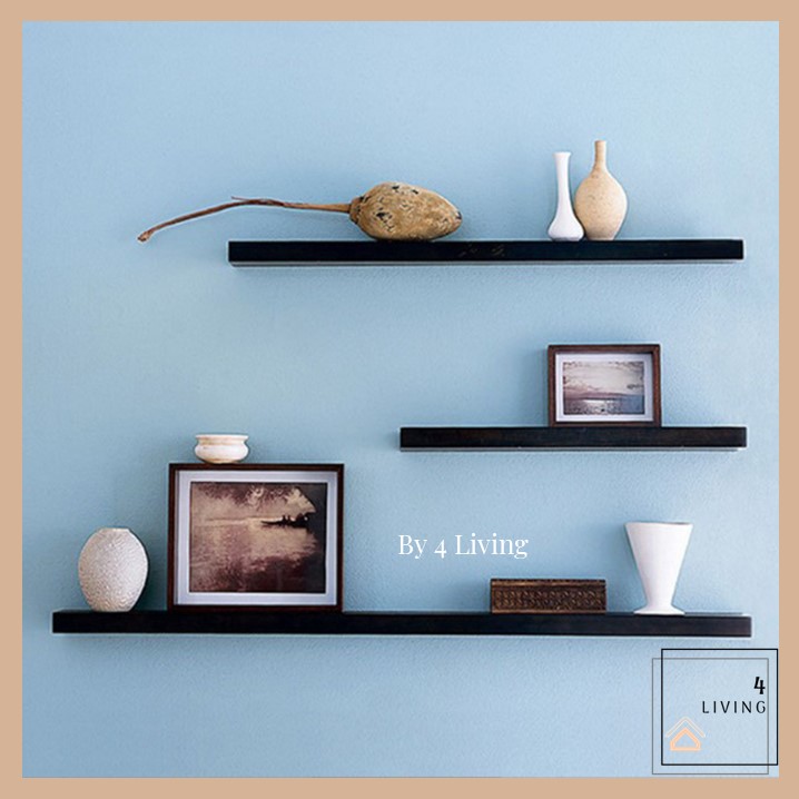 1 Pcs Floating Wall Shelf 40/60/80/100cm Rak Dinding Gantung Hiasan ...