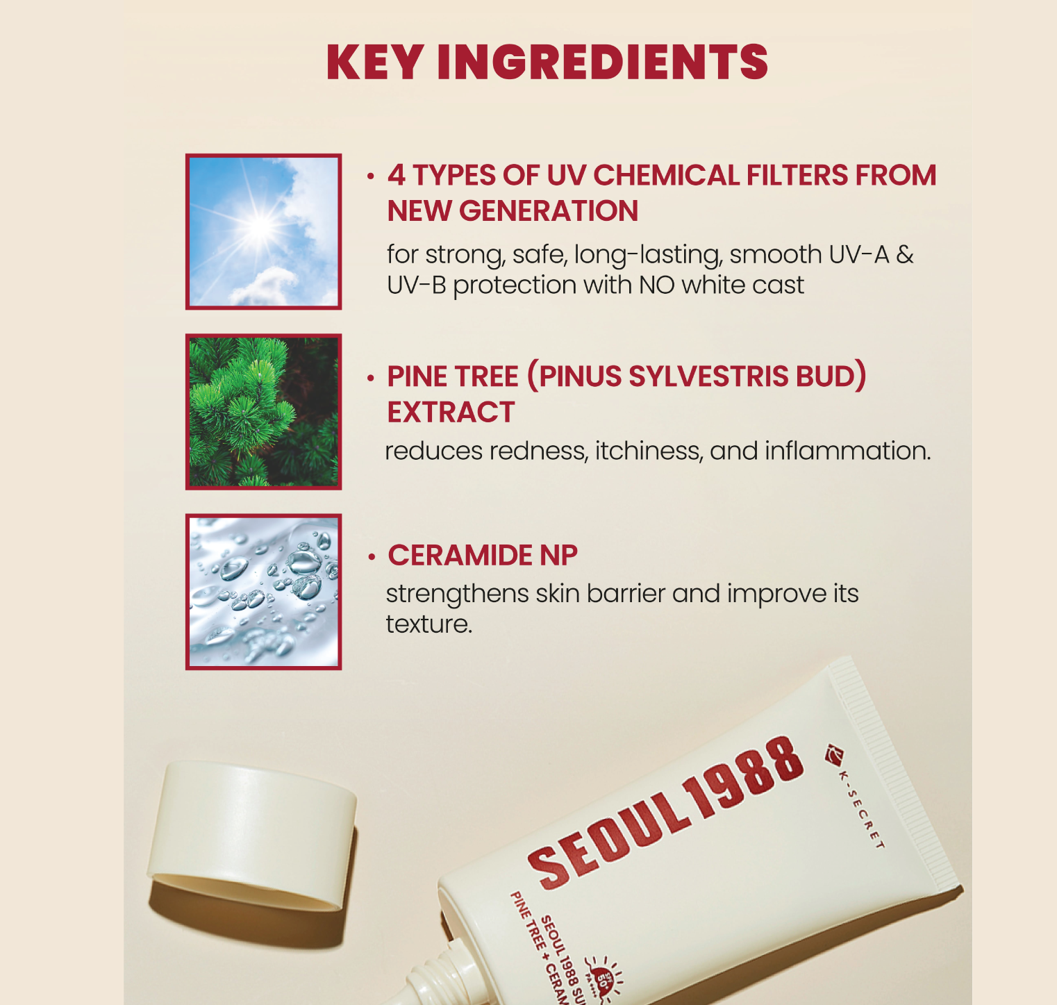 K-SECRET SEOUL 1988 ESSENCE Snail Mucin 97%+Rice 100ml/Sunscreen Pine ...