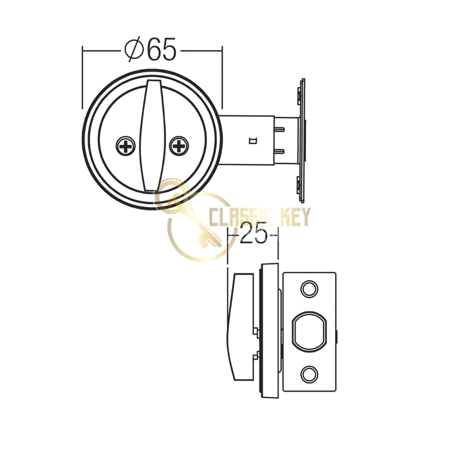 St Guchi deadbolt door lock SGDB-D264 / SGDB-D294 One Sided Half ...
