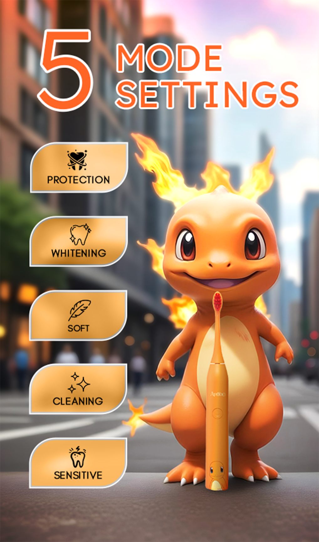 LIMITED EDITION ApiYoo Sonic Electric Toothbrush Pokemon Series ...