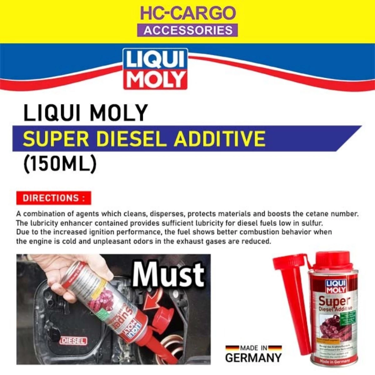 LIQUI MOLY Super Diesel Additive 150mL Cleans diesel fuel system (100% ORIGINAL) Made In Germany ...