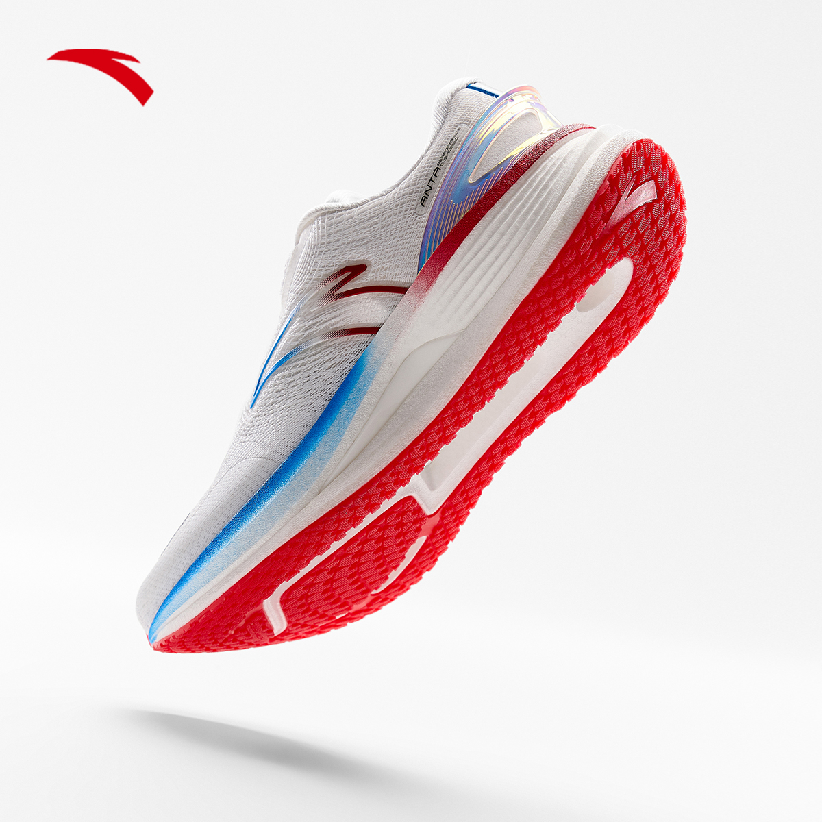 ANTA Men G21 OLYMPIC Running Shoes 112435563R-1 -Pure White/Dial Blue ...