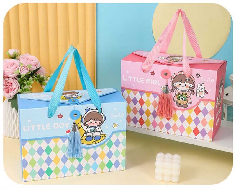 Kid gift box birthday party door gift full moon fullmoon gift box baby ...