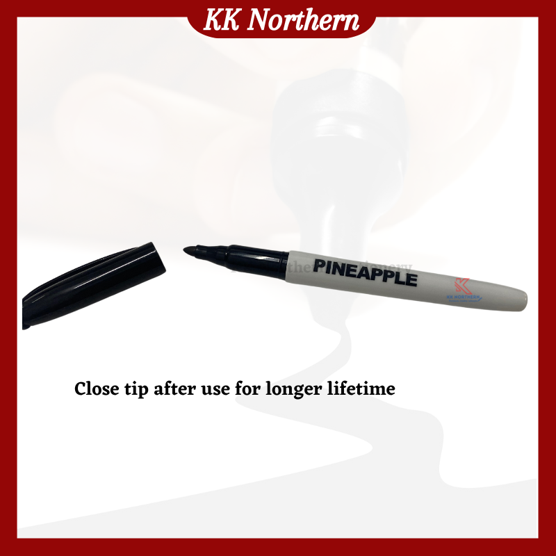 Pineapple Fine Point Permanent Marker Black Bullet Tip Hitam Marker Pen ...
