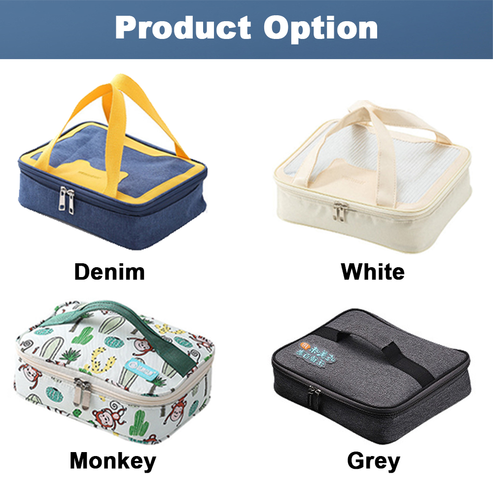 [3 Sizes] Borong365 Insulated Flat Lunch Bag Beg Bekas Makanan ...