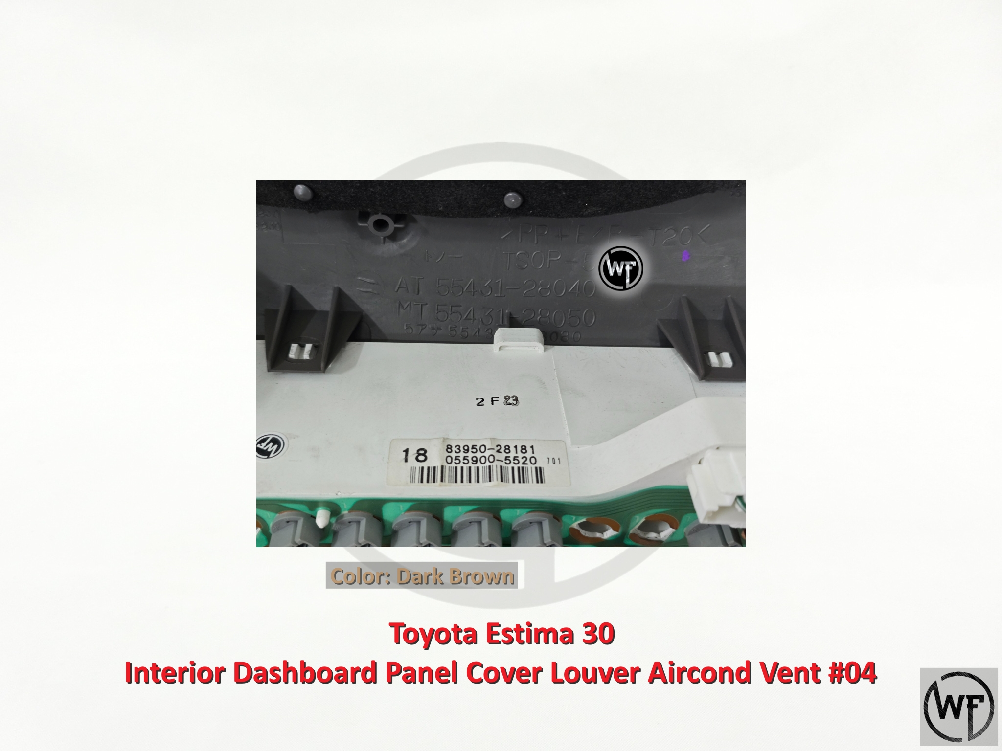 Toyota Estima ACR30 MCR30 Interior Dashboard Panel Cover Louver Aircond ...