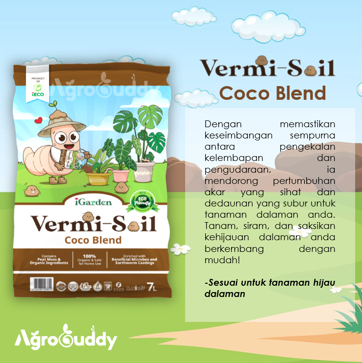 AgroBuddy 7L IECO Garden Vermi-Soil Vermicast Organic Potting Soil Mix ...