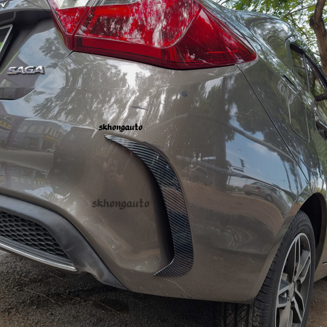 proton saga mc2 vvt 2022-2024 car rear bumper canard v2 forged carbon ...