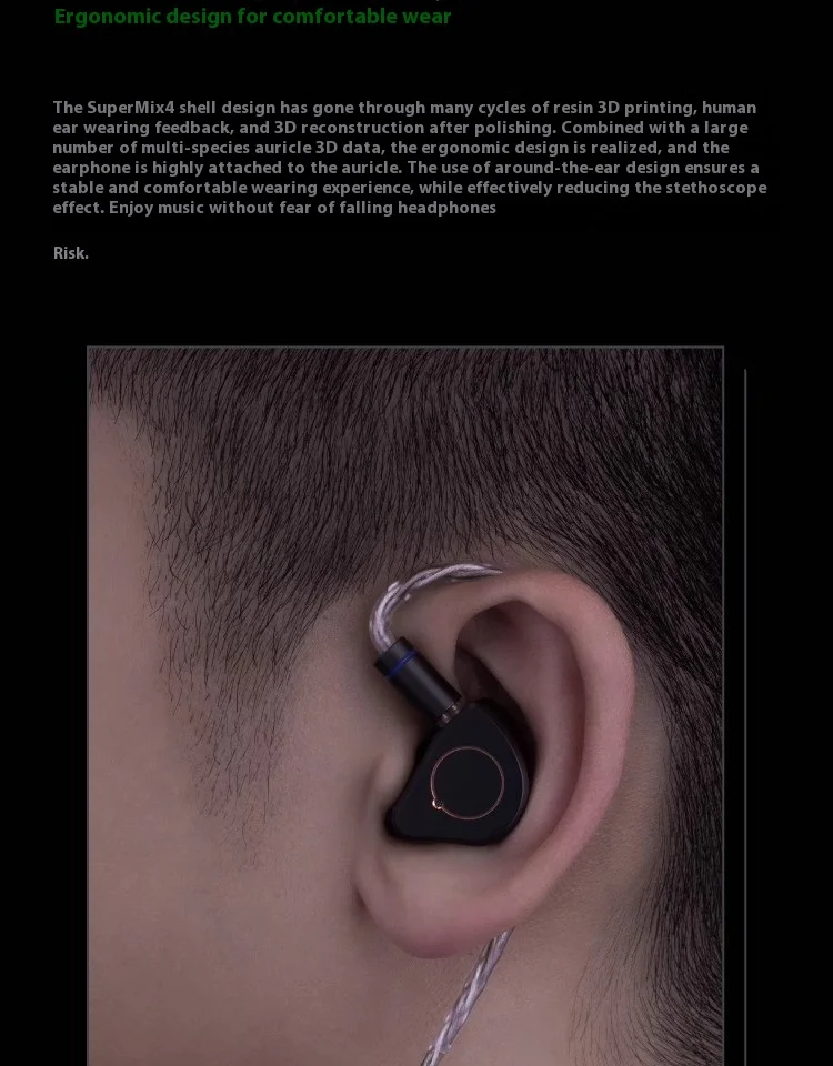 【In Local】SIMGOT SuperMix 4 1DD+1BA+1Planar +1PZT Hybrid Drivers HiFi Earphone Wired with Oxygen ...