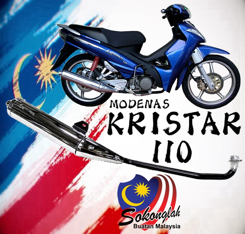 KRISTAR 110 Exhaust Pipe Std Ekzos racing kriss ori motor EJM Standard ...