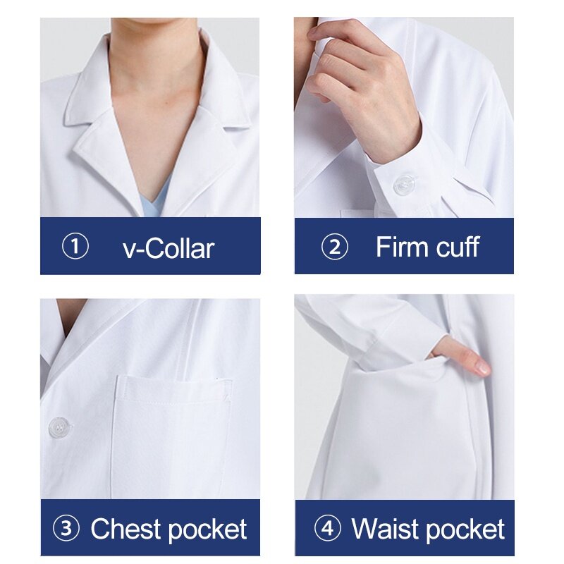 【Malaysia Ready Stock】Lab coat student murah Long Sleeve uniform S-XXXL ...
