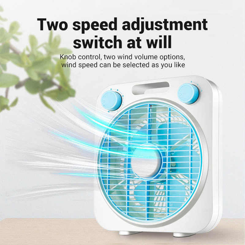 Desk Fan Portable Electric Fan Desktop Silent Square Electric Fan ...