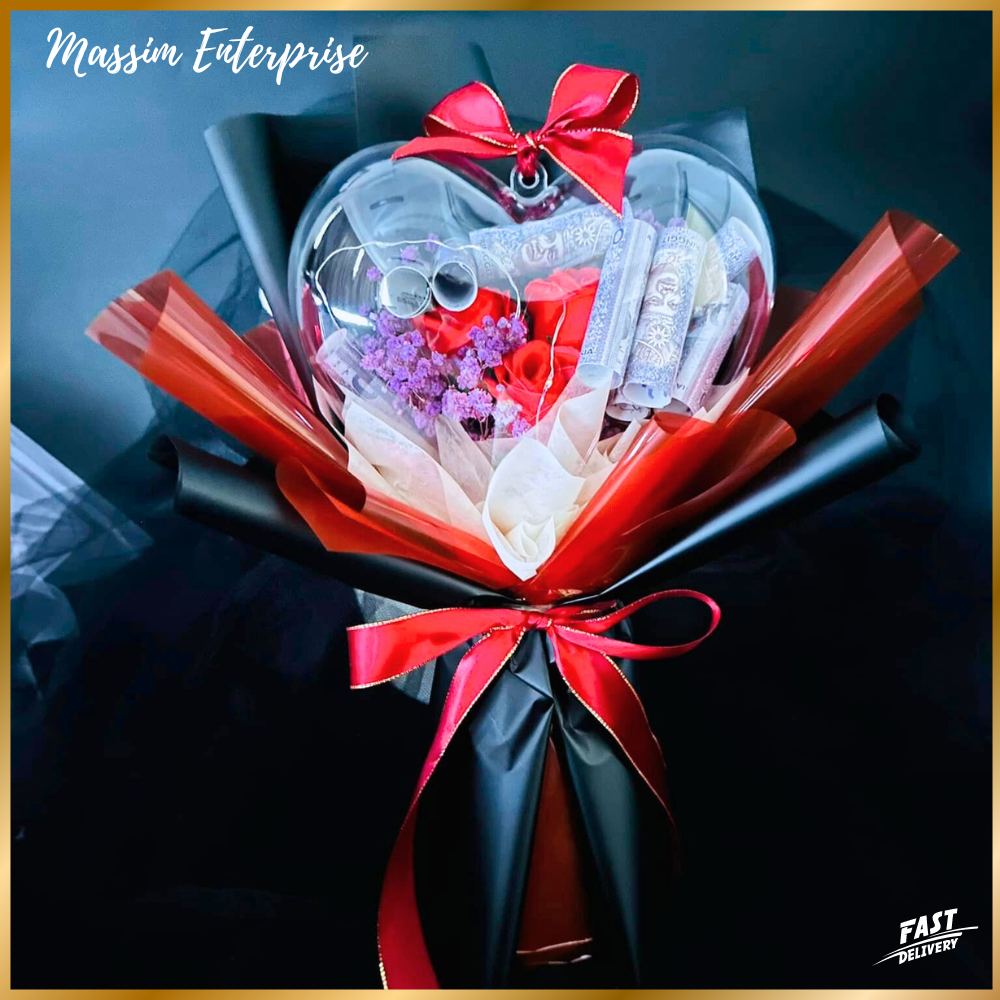 Korean Ins Acrylic Bobo Ball Bouquet Flower Arrangement Surprise Gift ...