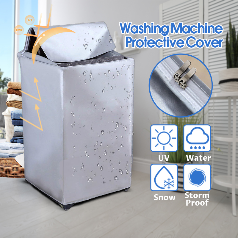 💦S/M/L/XL Washing Machine Cover Portable Waterproof Dustproof Sunproof ...