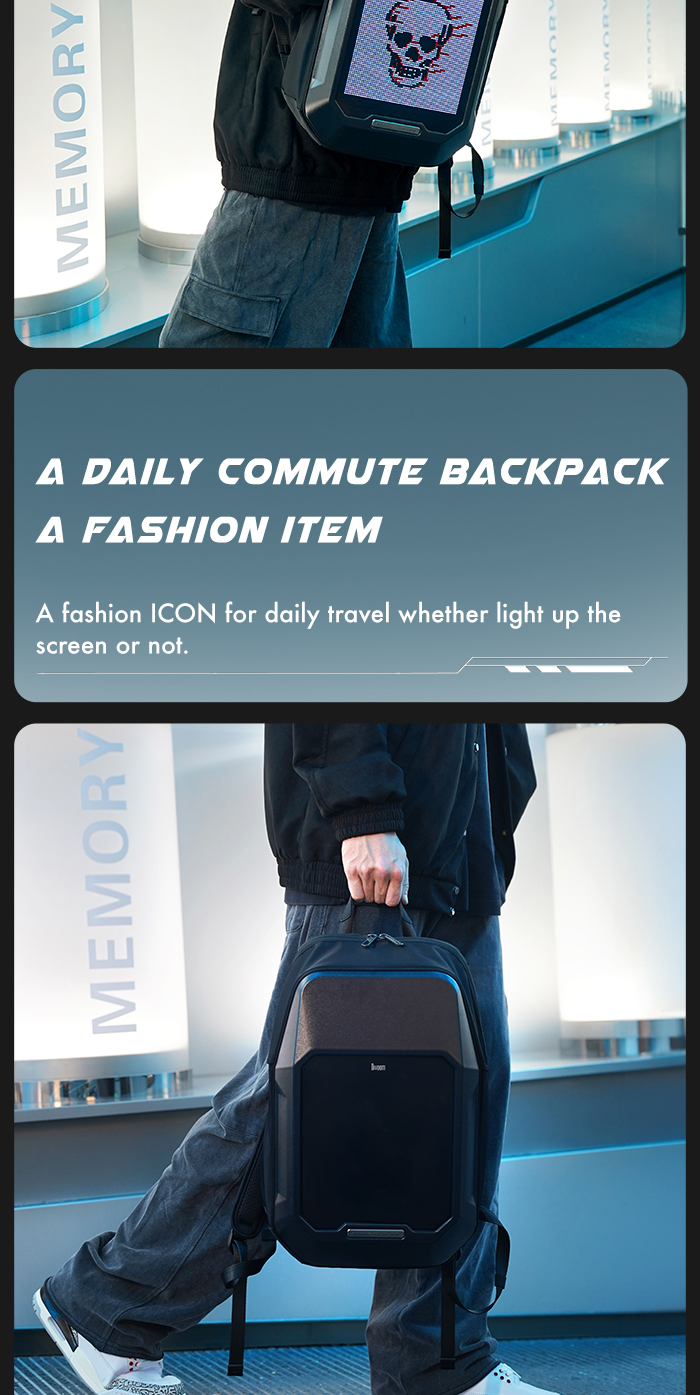 Divoom Cyber bag Pixel Backpack for imagination, Futuristic design for ...