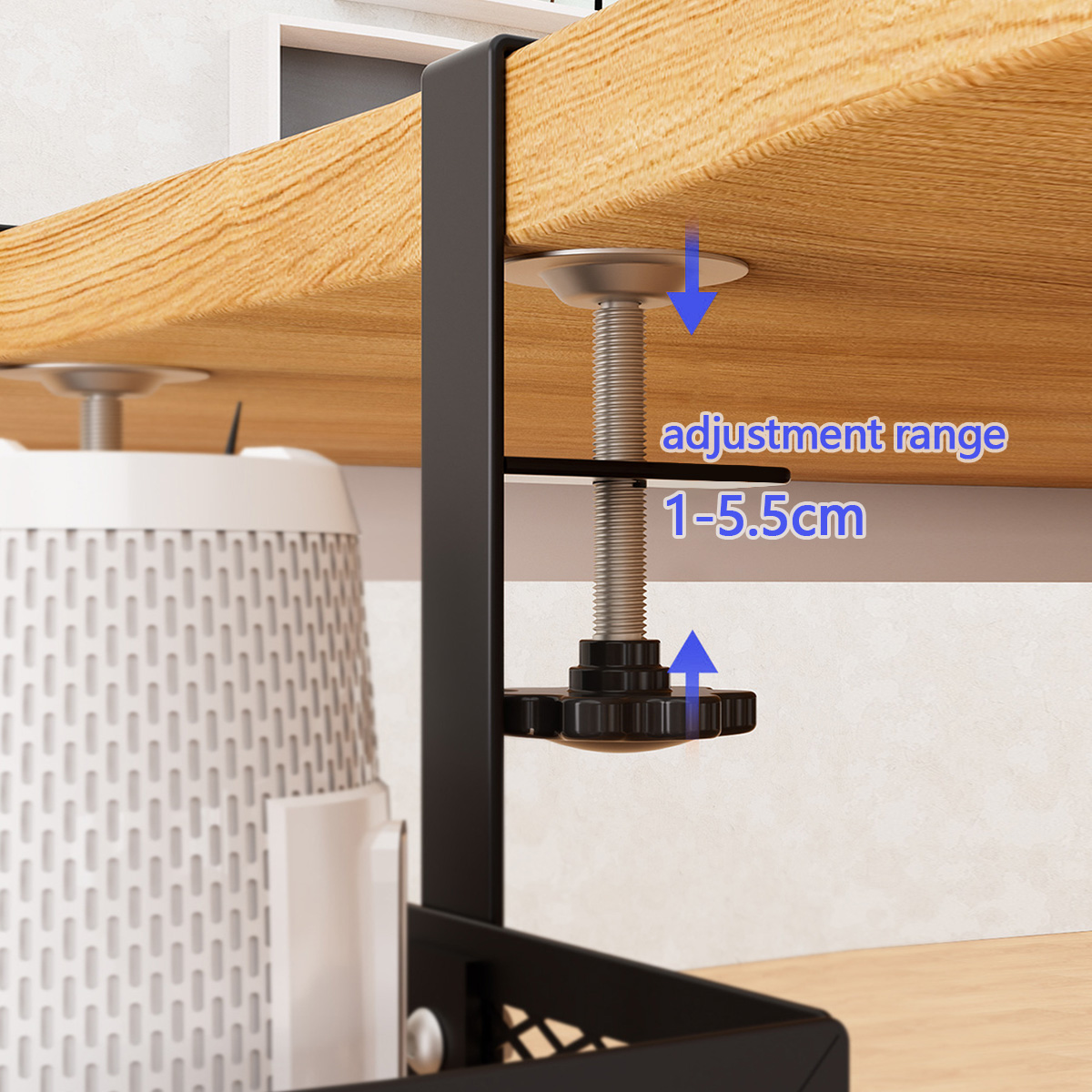 Under Desk Cable Management Rack No Punching Wire Row Storage Rack ...