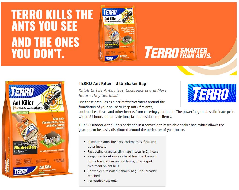 TERRO Indoor Outdoor Multi-Surface Liquid Ant Bait and Ant Killer ...