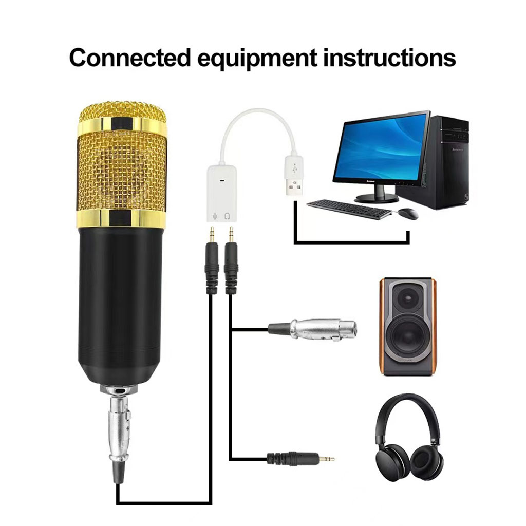 V8 V8S Live Sound Card with Bluetooth + BM800 Professional Condenser ...