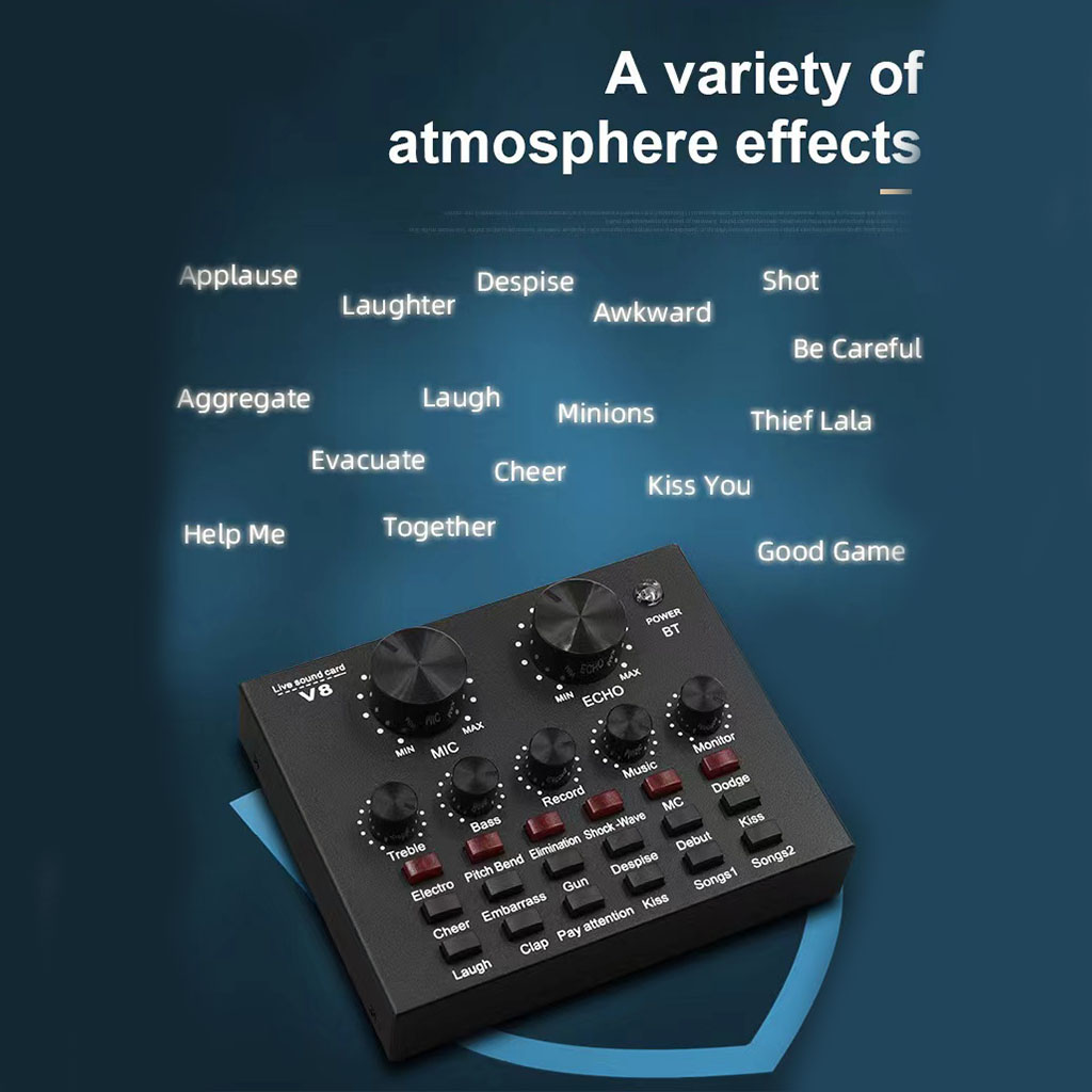 V8 Sound Card Live Singing Software Supported Sound Card Set Hear Your ...