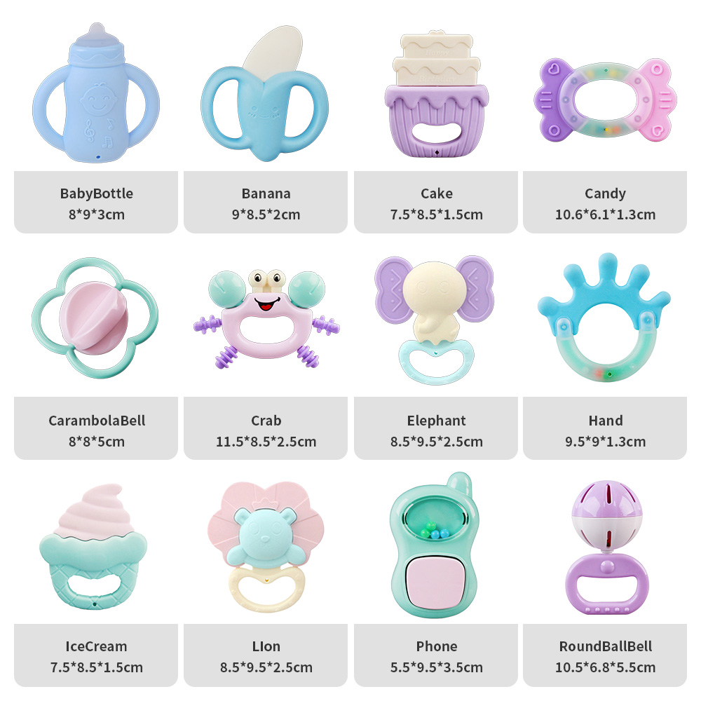 BEVAVAR Baby Silicone Teether Fruit Shape Infant Bite Teether Baby ...