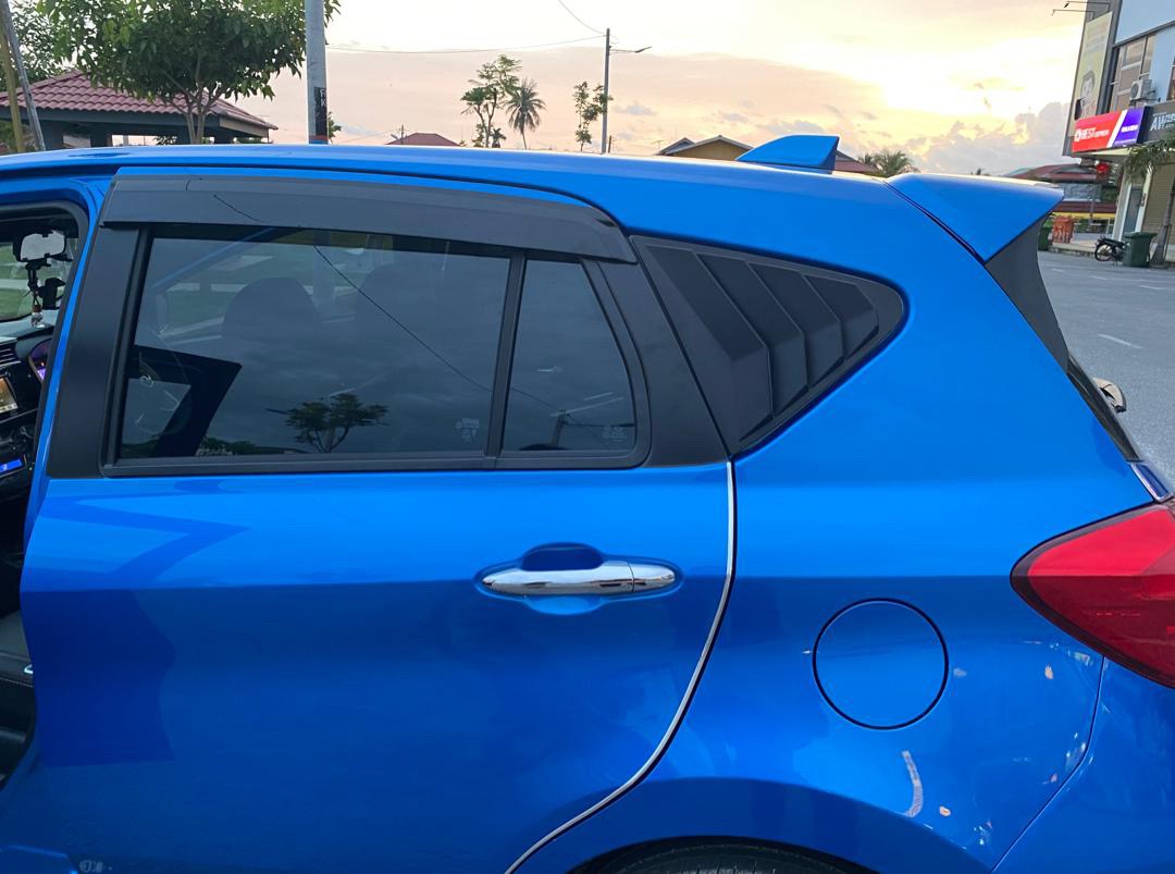 NEWPERODUA MYVI MUSTANG Shark Gill Window Louver Cover Cermin Tingkap ...