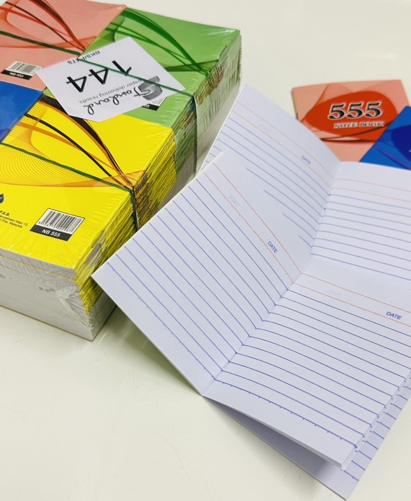 555 NOTE BOOK 144NOS/12DOZ 34’P NOTE BOOKLET 记事小册子555小簿子144本 | Shopee ...