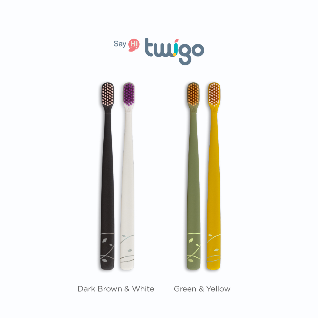 Flipper Twigo Adult Toothbrush 2 in 1 Pack Modern Design Elevates ...