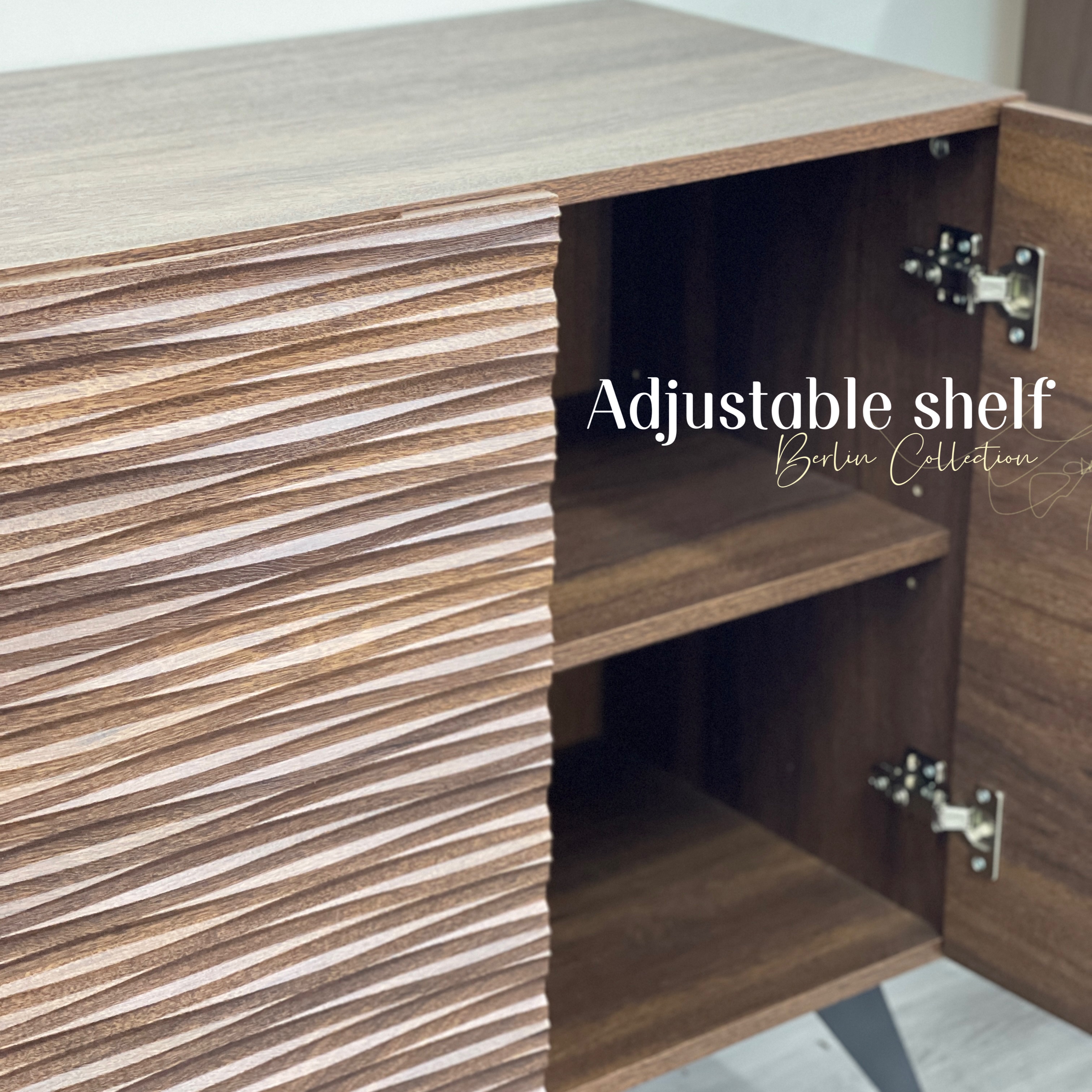 PAMICA Verona Wavy Membrane Sideboard Display Cabinet Storage Drawer ...