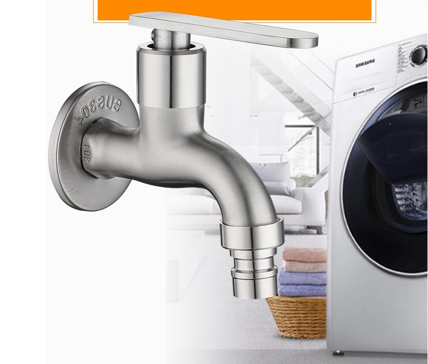 SUS304 Wall Bib Tap Wall Hose Bib Tap Washing Machine Tap Heavy Duty ...