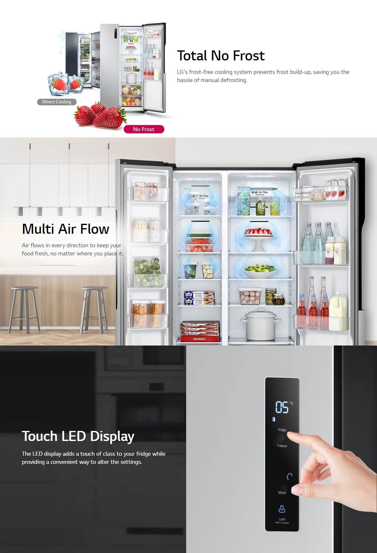 [Klang Valley Delivery Only] LG GC-B507PQAM Side By Side Fridge 508L ...
