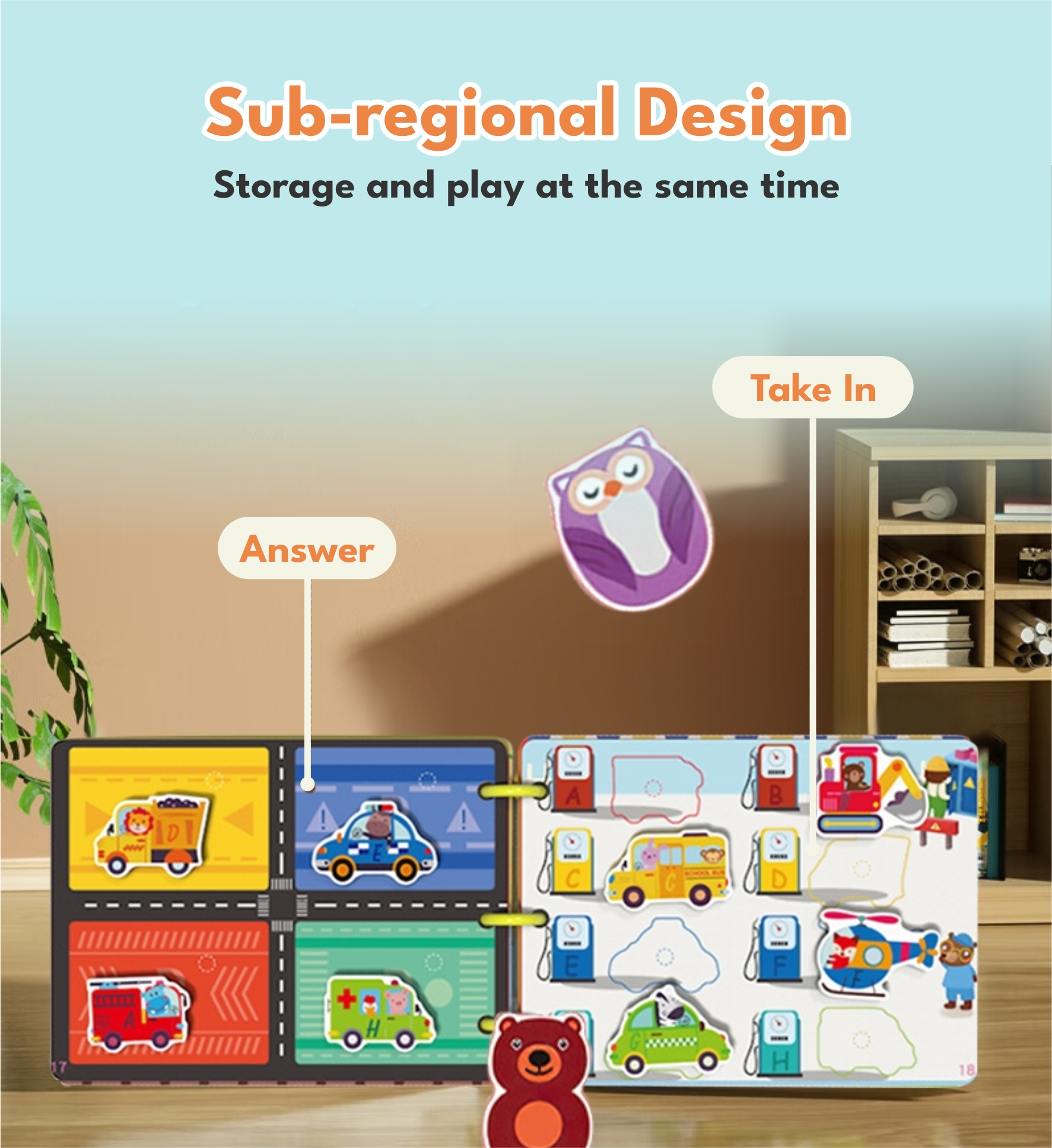 (Velcro Strips) Kid Busy Book Kid Puzzle Book for Kids Quiet Book for ...