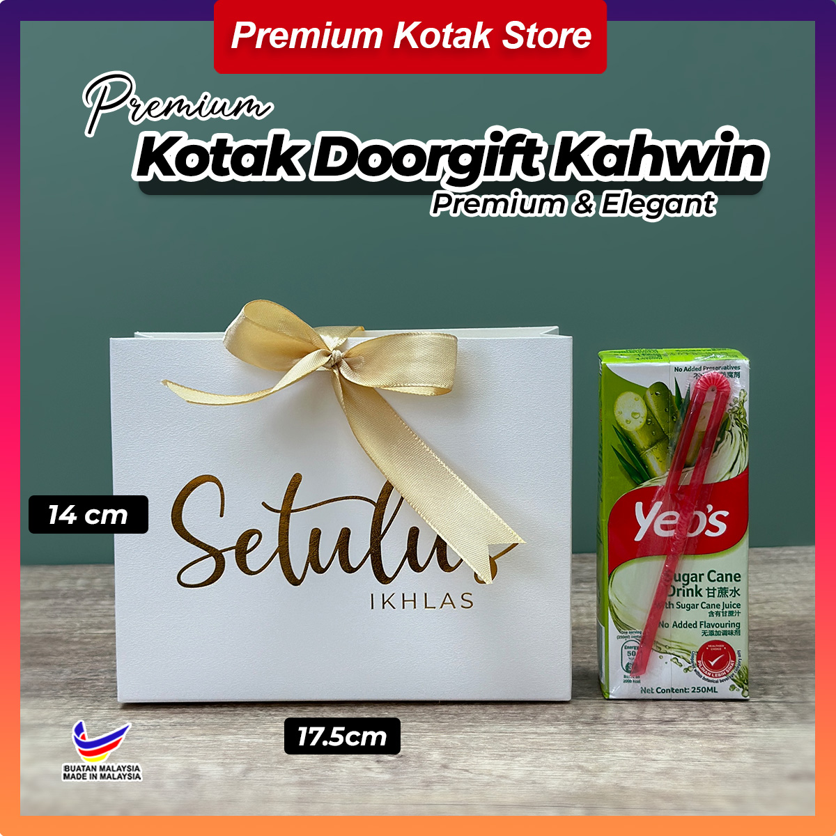 YJL Kotak Doorgift Eksklusif Perkahwinan VIP Goodies Bag Premium 50pcs ...