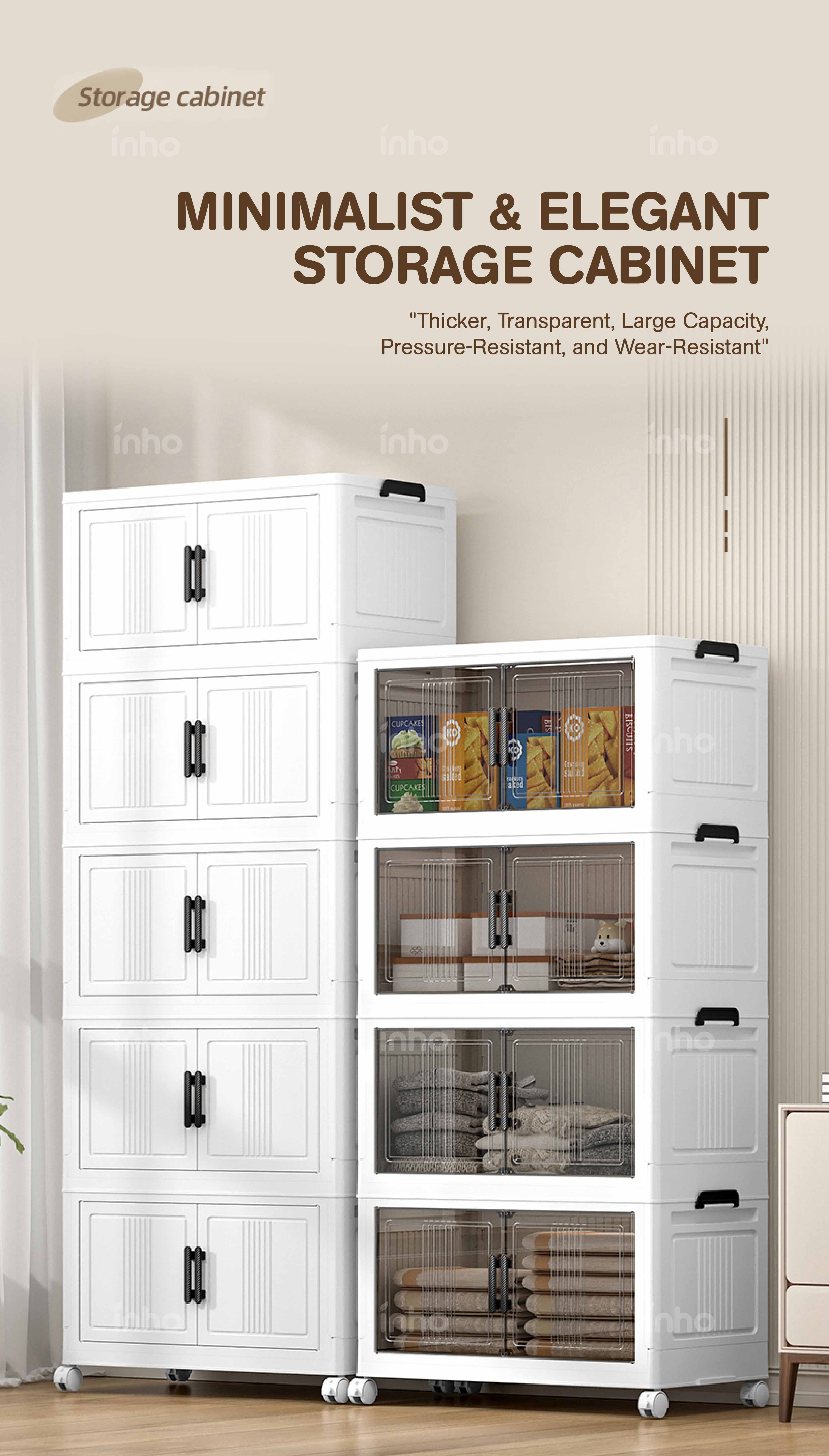 【Shipping Promo】INHO L50-70cm (1-5 Layers) 2 Doors Foldable Stackable ...